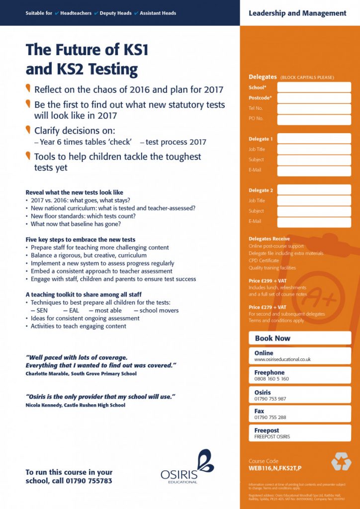 The Future of KS1 and KS2 Testing - Osiris Educational