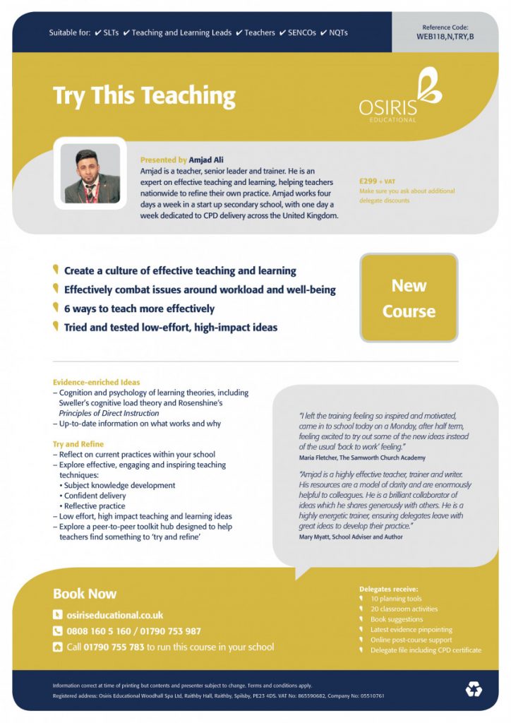 Try This Teaching - Osiris Educational