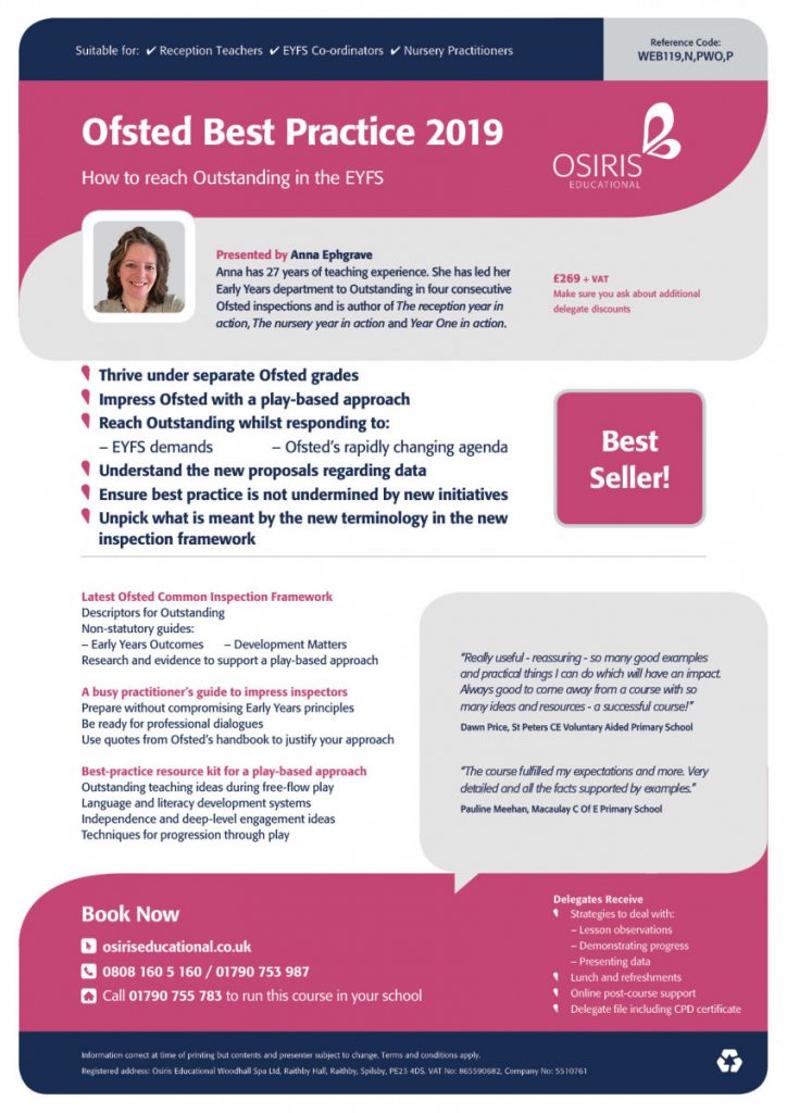 Ofsted Best Practice 2020: How to reach outstanding in the EYFS ...