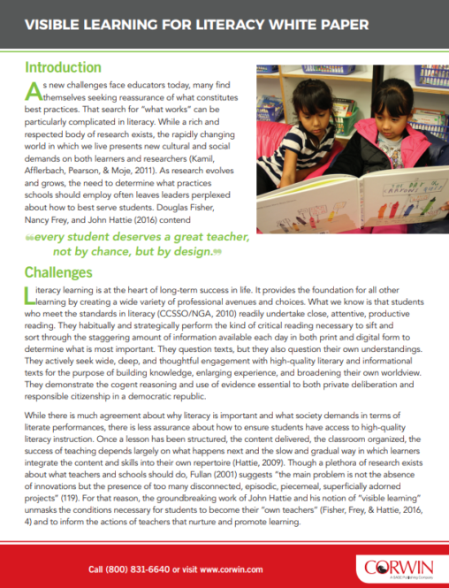 Visible Learning Whitepapers - Osiris Educational